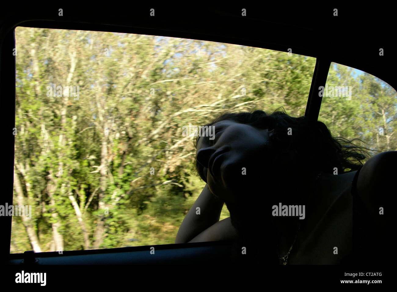 Car motion sickness woman hi-res stock photography and images - Alamy