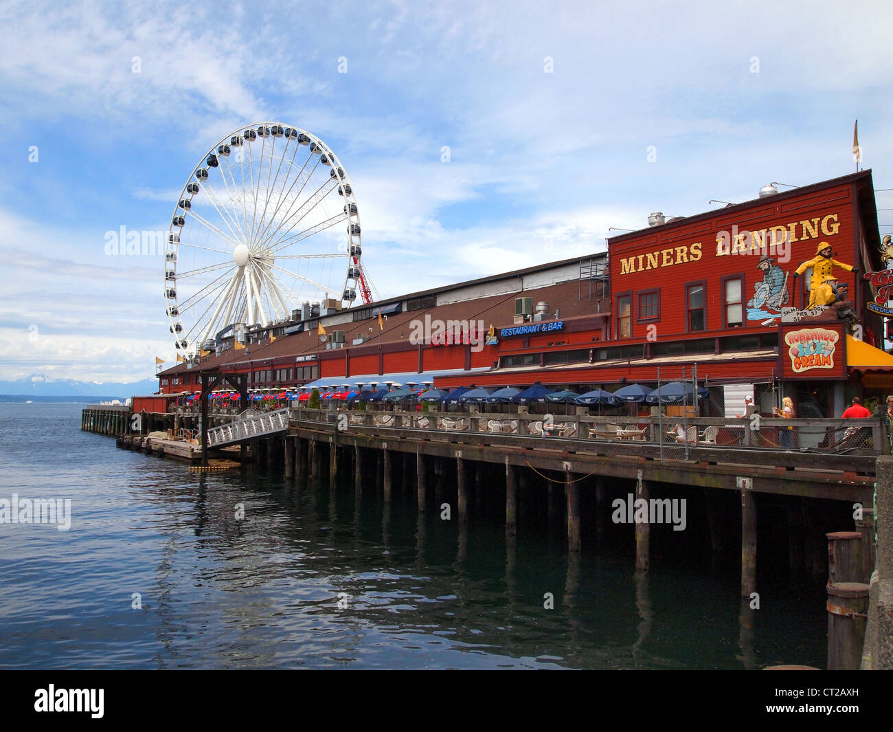 Great Ferris Wheel at Pier 57, Seattle, USA Stock Photo - Alamy