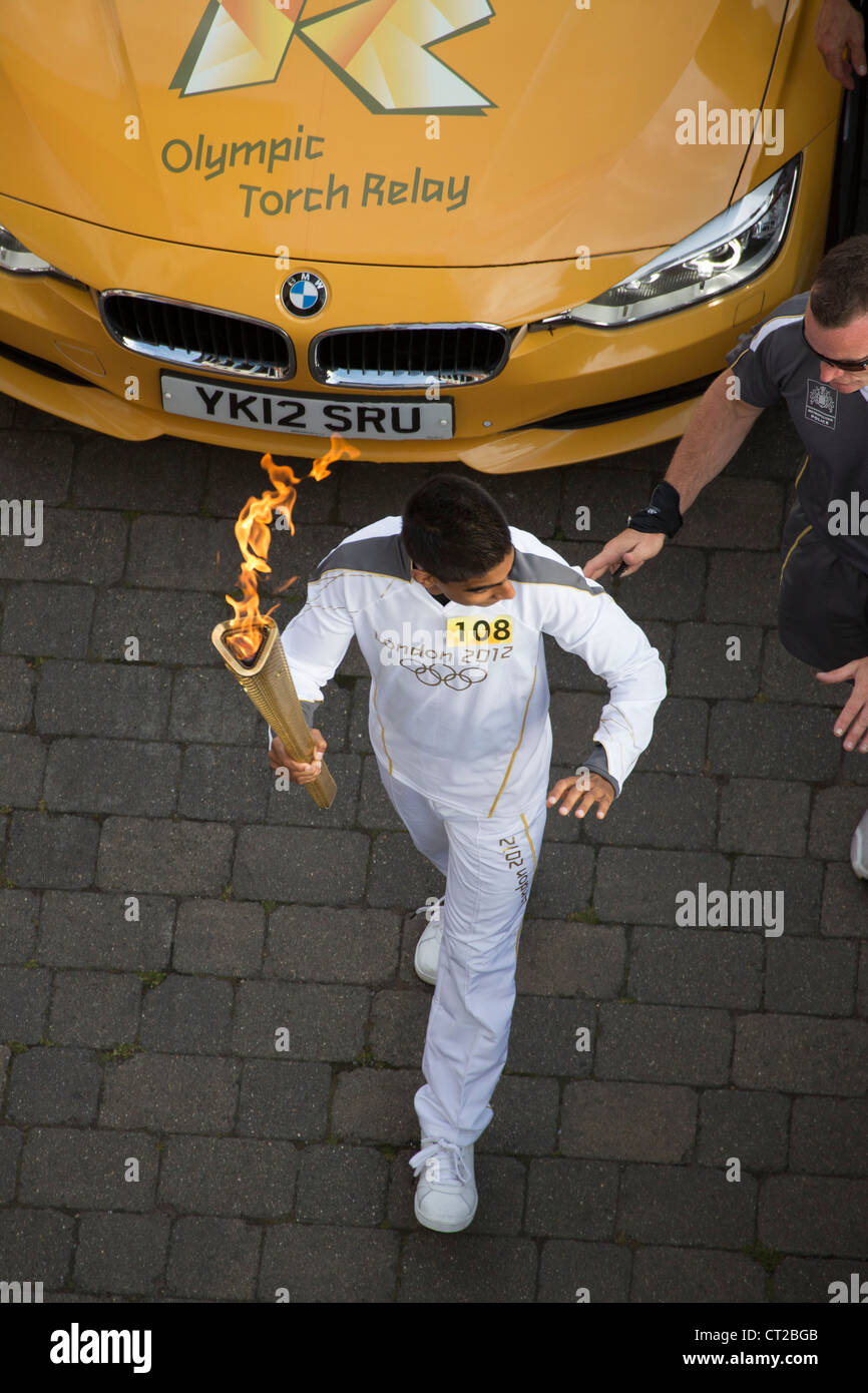 London Olympic 2012 torch runner in Ipswich Stock Photo - Alamy