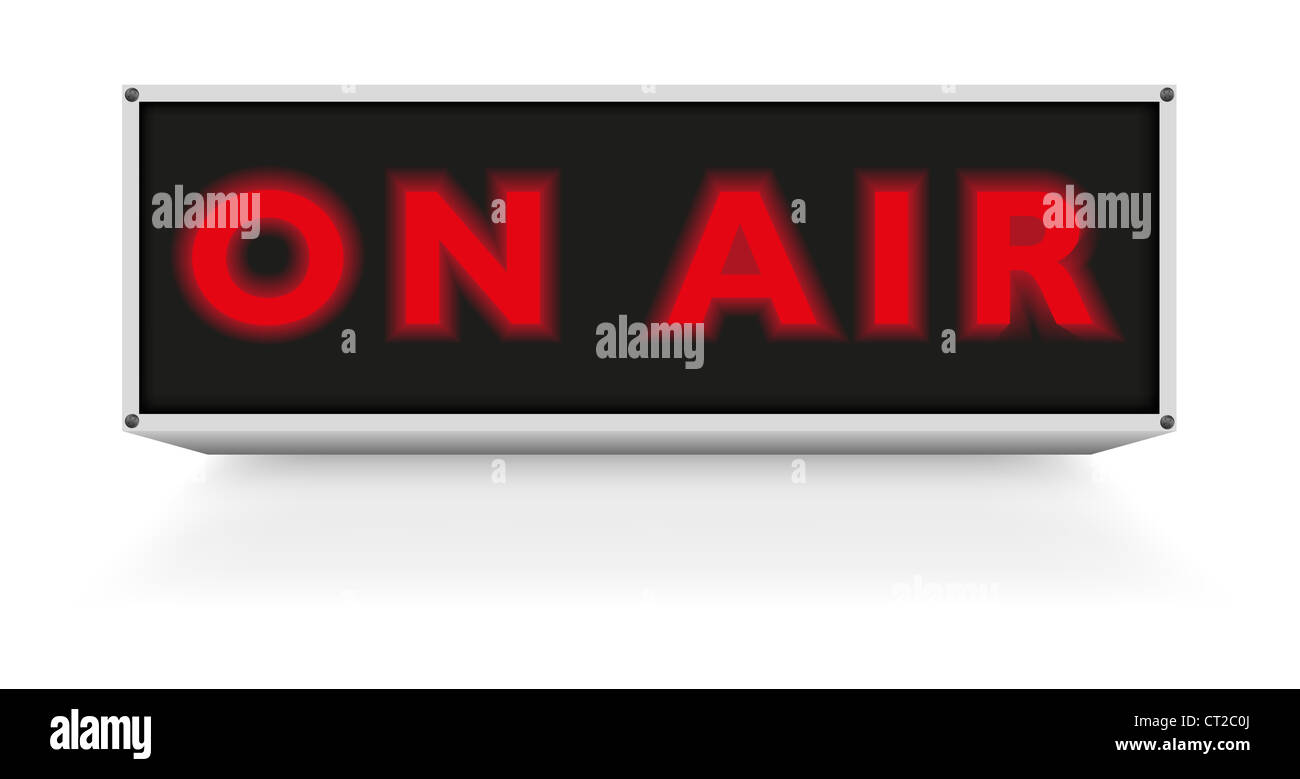 On Air Sign on White Background Stock Photo - Alamy