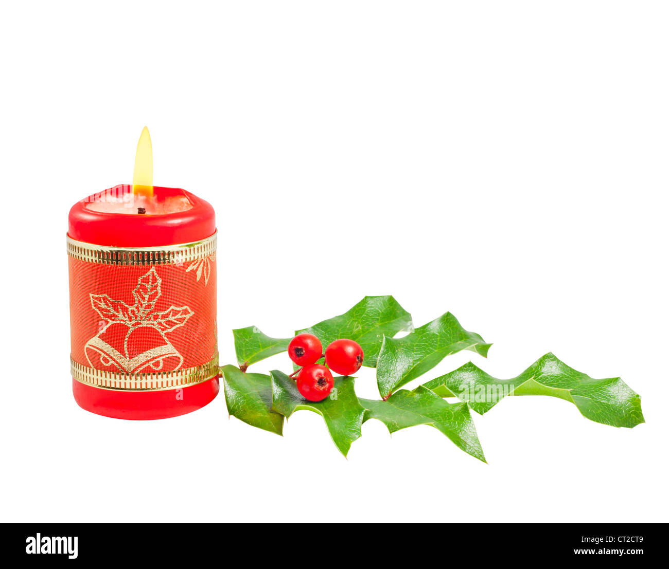 Christmas bells decoration holly Cut Out Stock Images & Pictures - Alamy