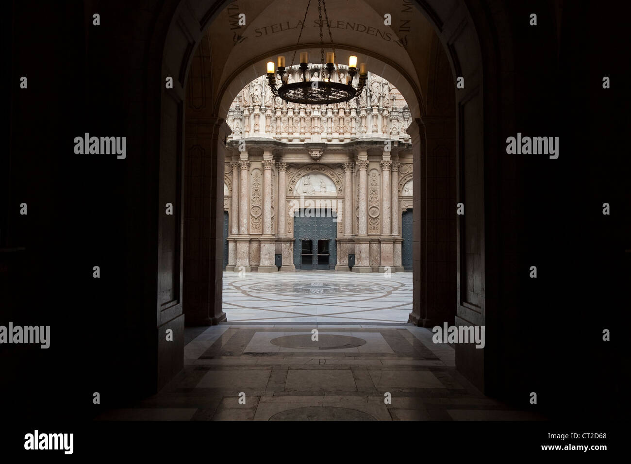 Main entrance to the Montserrat church in Catalonia Stock Photo - Alamy