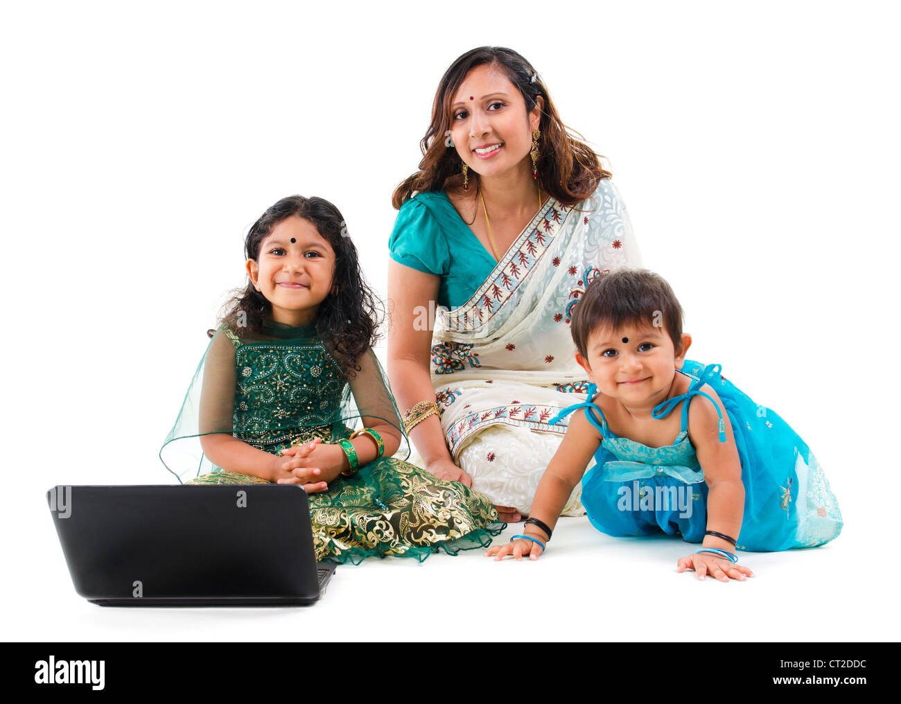 India school children laptop Cut Out Stock Images & Pictures - Alamy