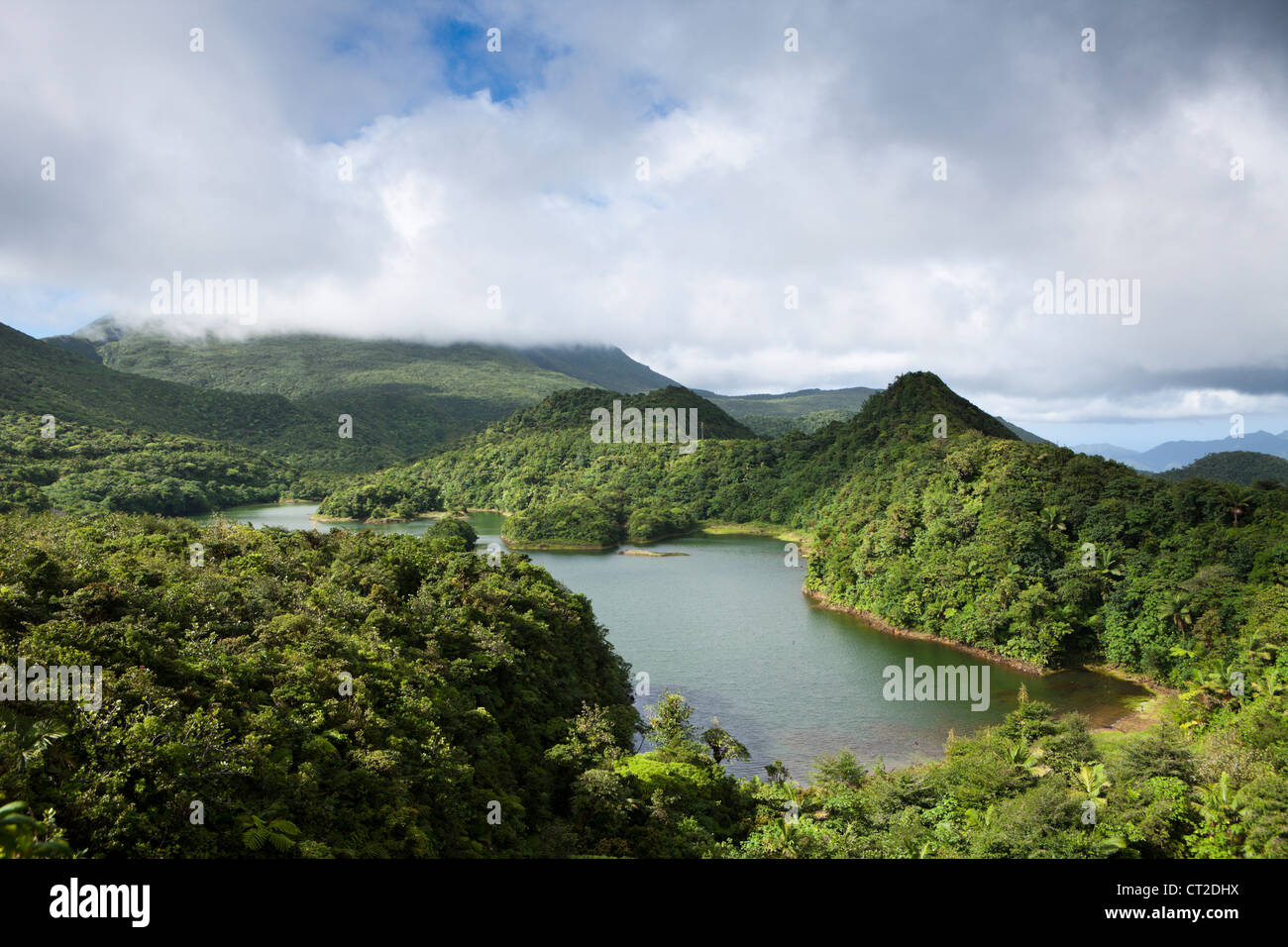 Freshwater Lake in Morne Trois Pitons National Park, Caribbean ...