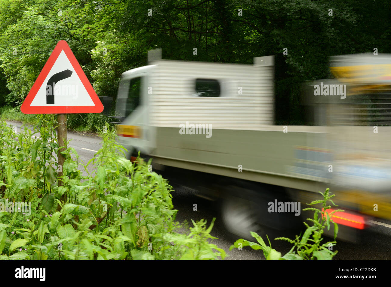 Sharp Bend Road Sign High Resolution Stock Photography and Images - Alamy