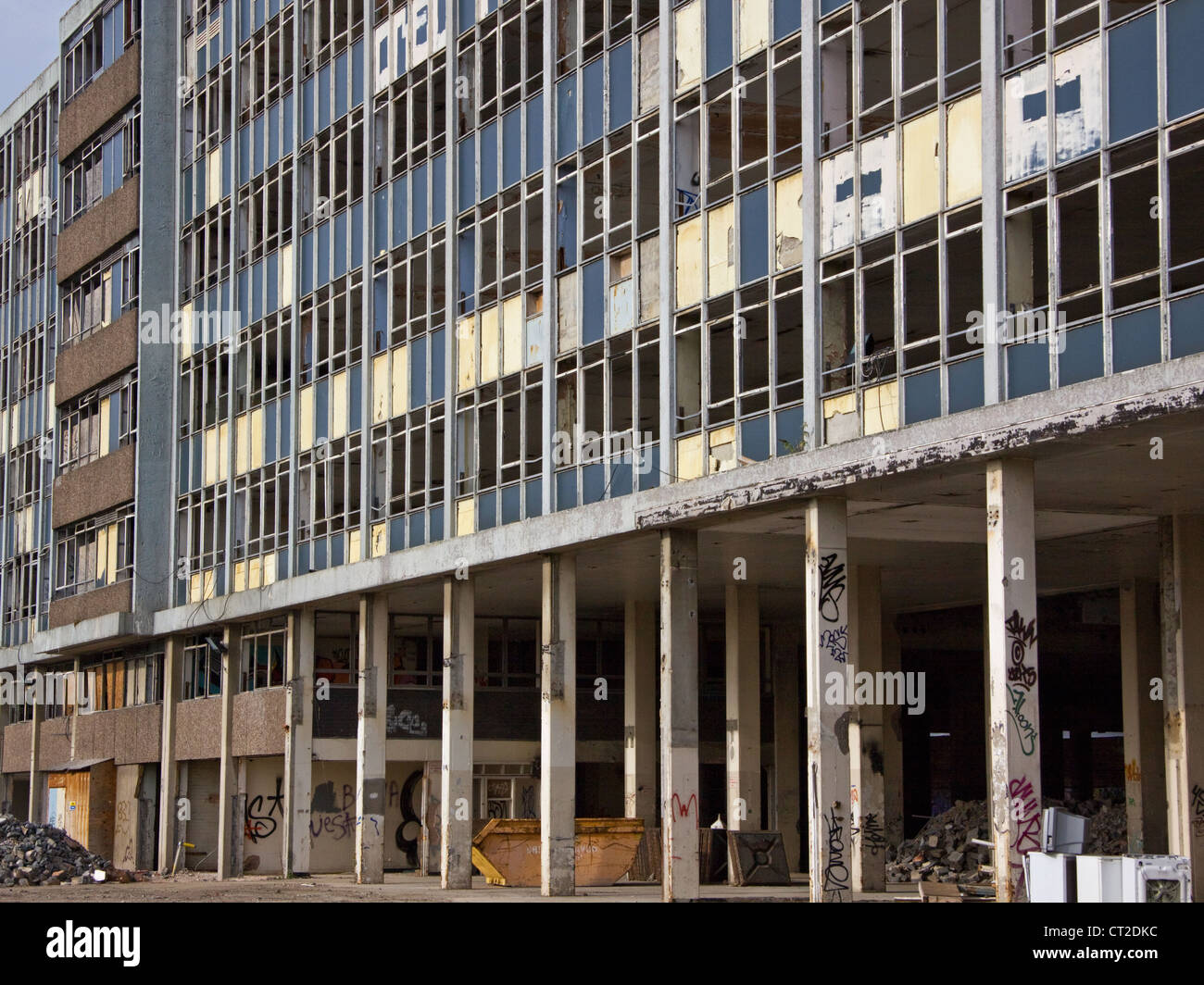 Derelict office buildings in Bristol city centre UK Stock Photo - Alamy