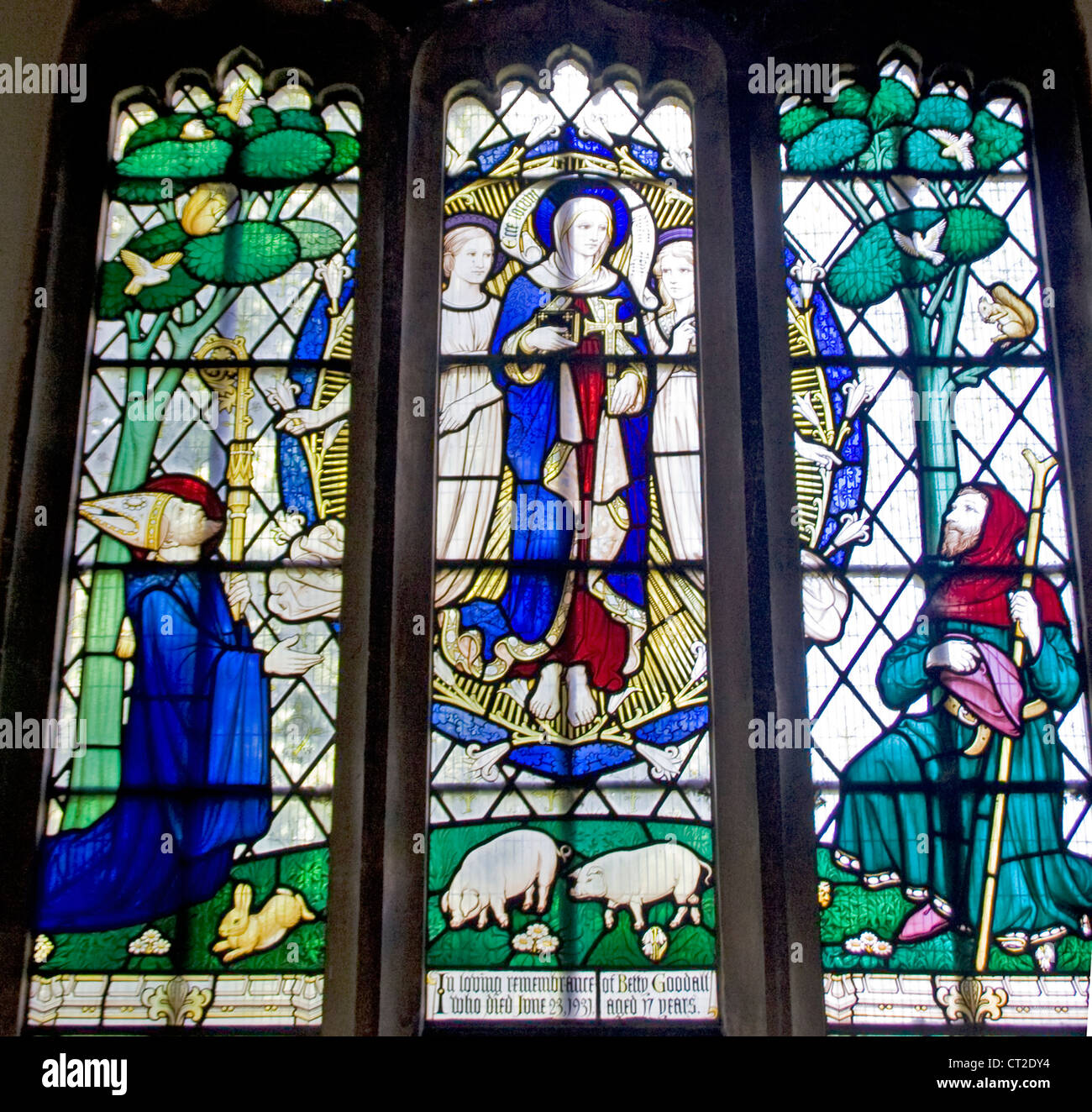 Vision window St Lawrence church Evesham Worcestershire England UK ...