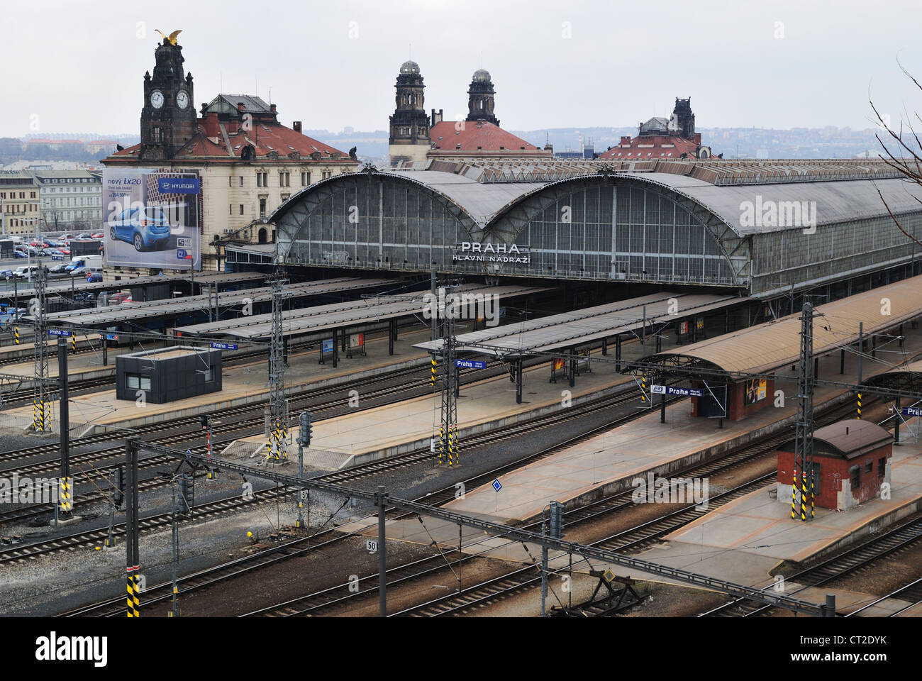 Prague main railway station hi-res stock photography and images - Alamy
