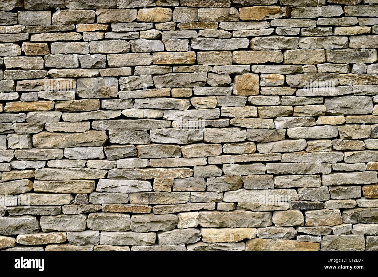 Garden dry-stone walling / detail of sandstone sections - Cotswolds ...