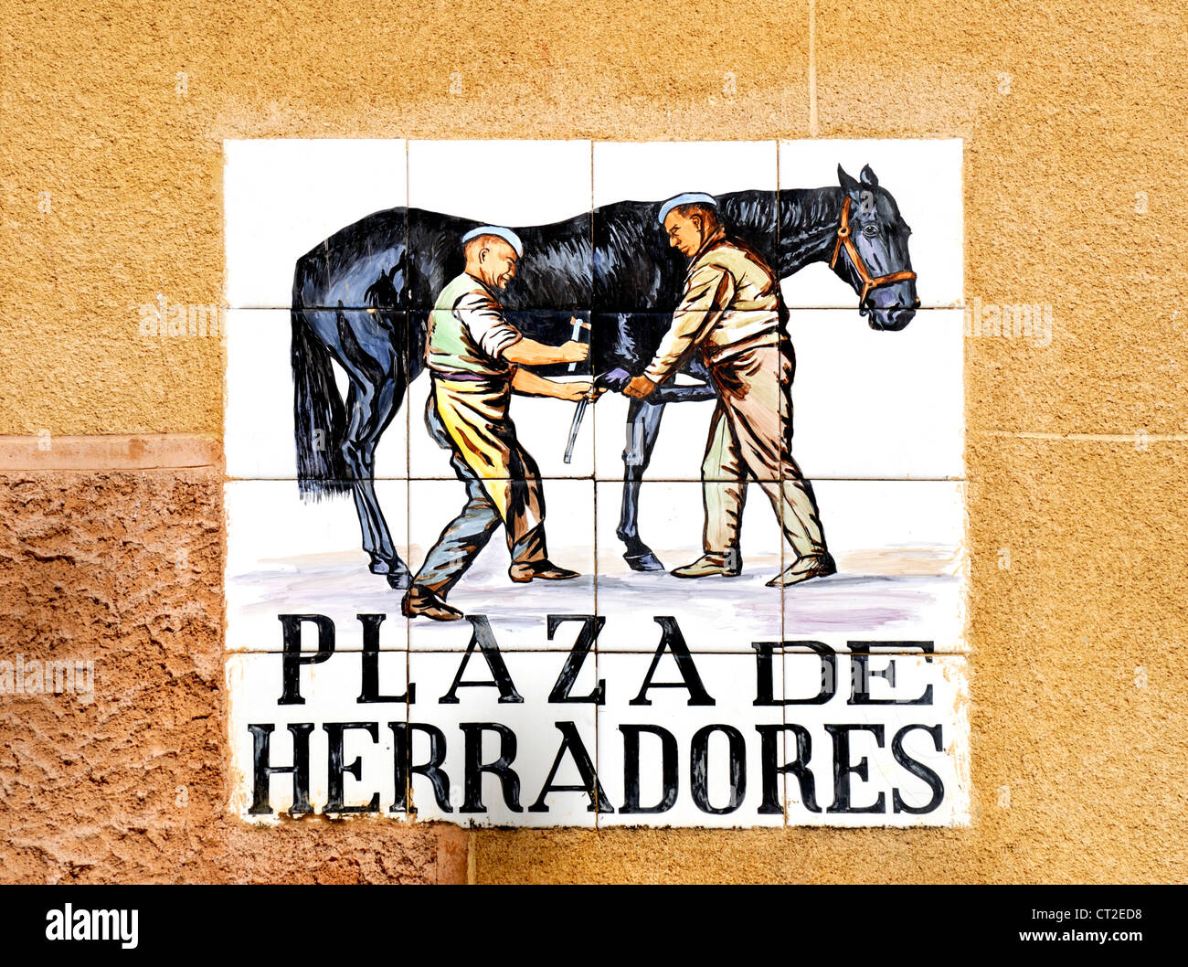 Madrid, Spain. Traditional Tiled Street Sign (by Alfredo Ruiz de Luna ...