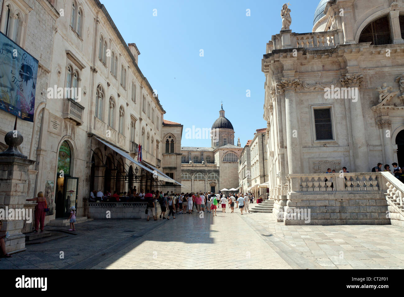 Dubrovnik's Cathedral seen from Luza Square Stock Photo - Alamy