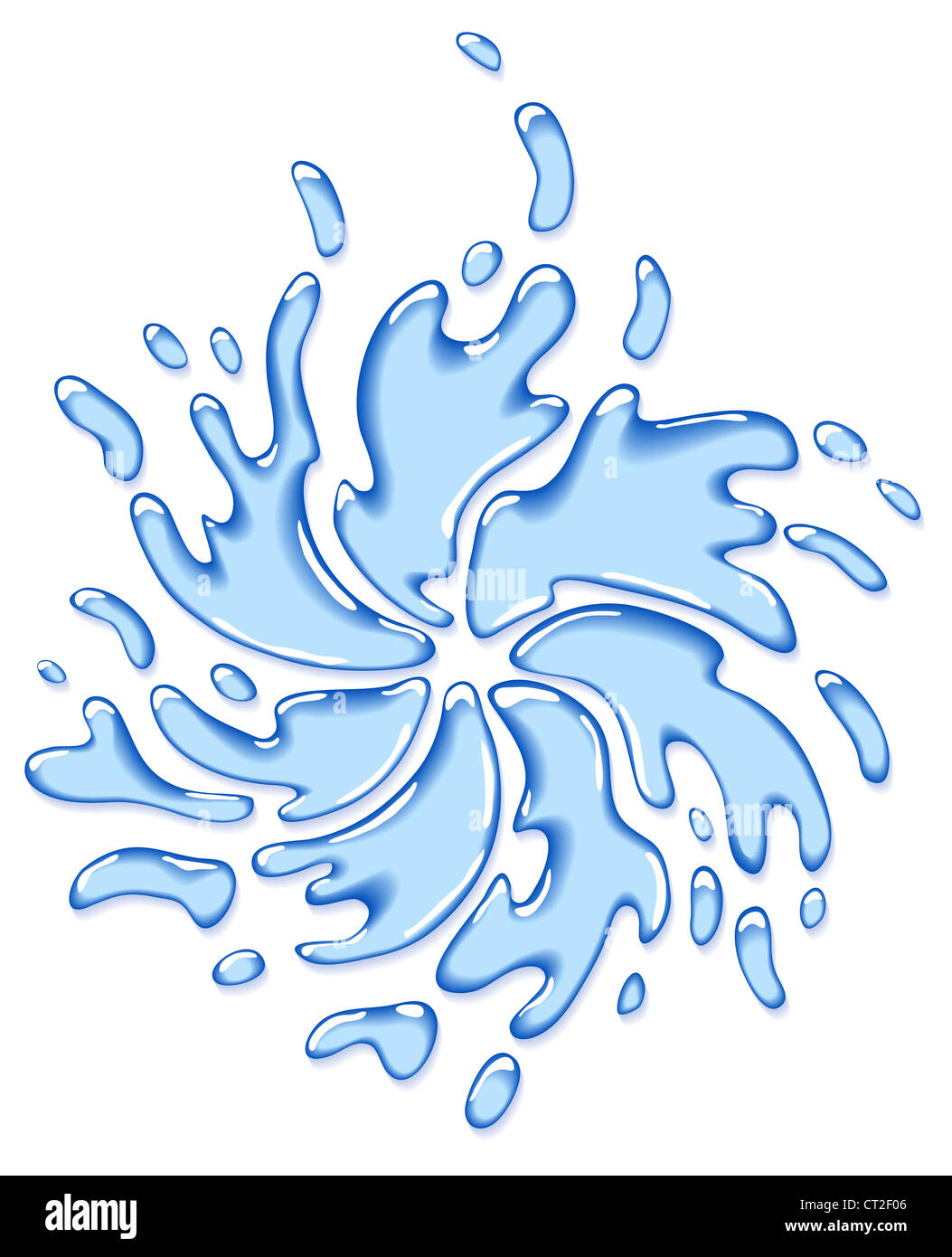 Round splash of water. Vector illustration Stock Photo - Alamy