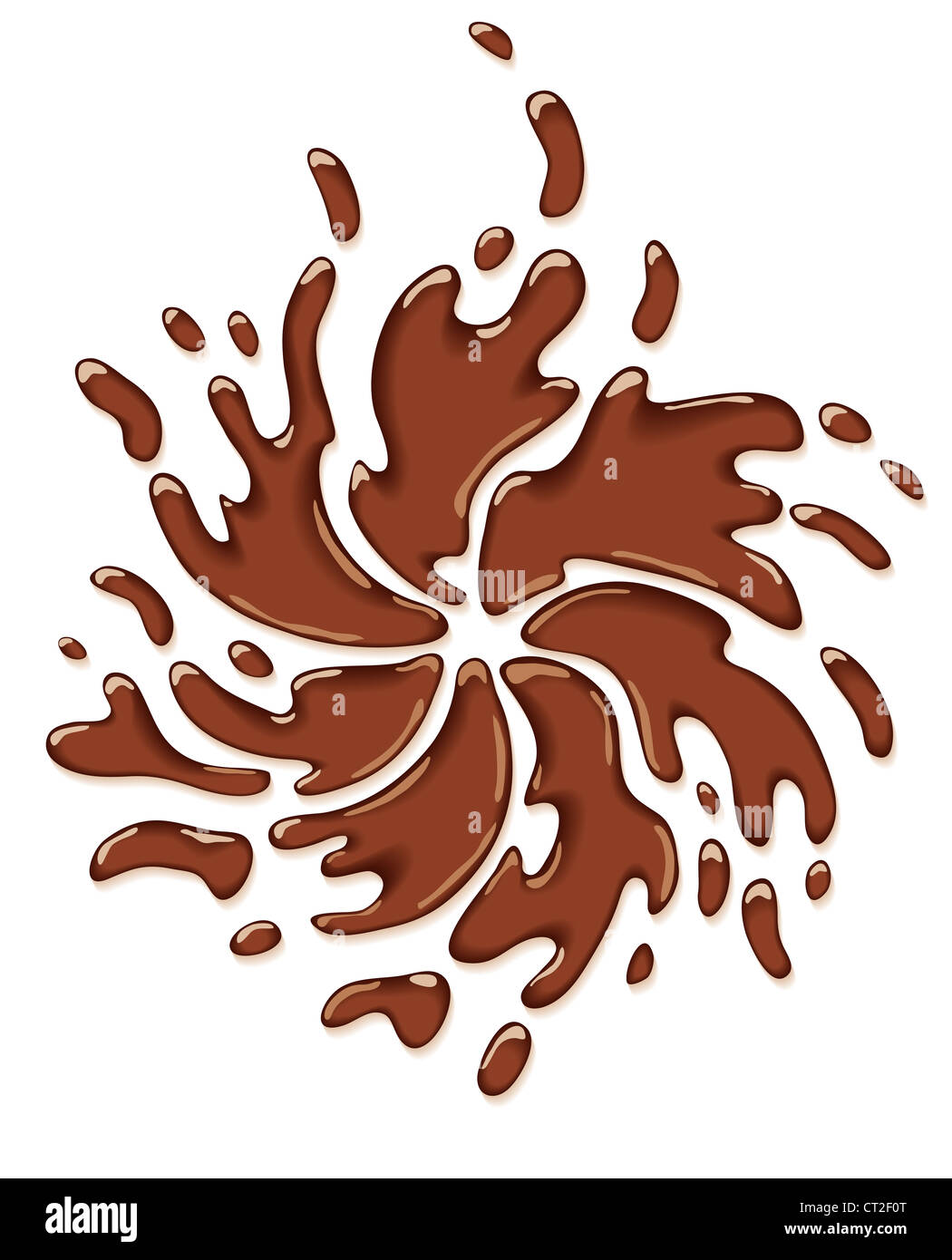 Chocolate splash. Vector illustration Stock Photo - Alamy