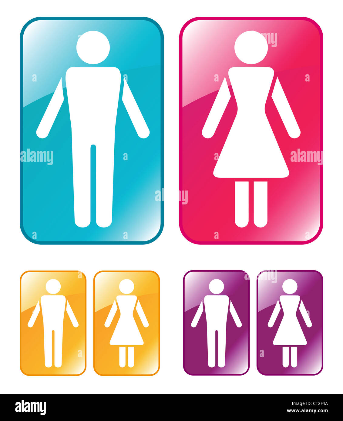 Male and female WC sign. Vector illustration Stock Photo - Alamy