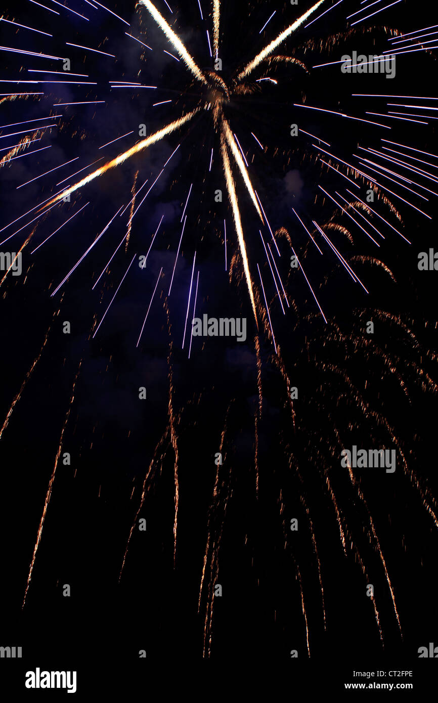 Explosion of fireworks Stock Photo - Alamy