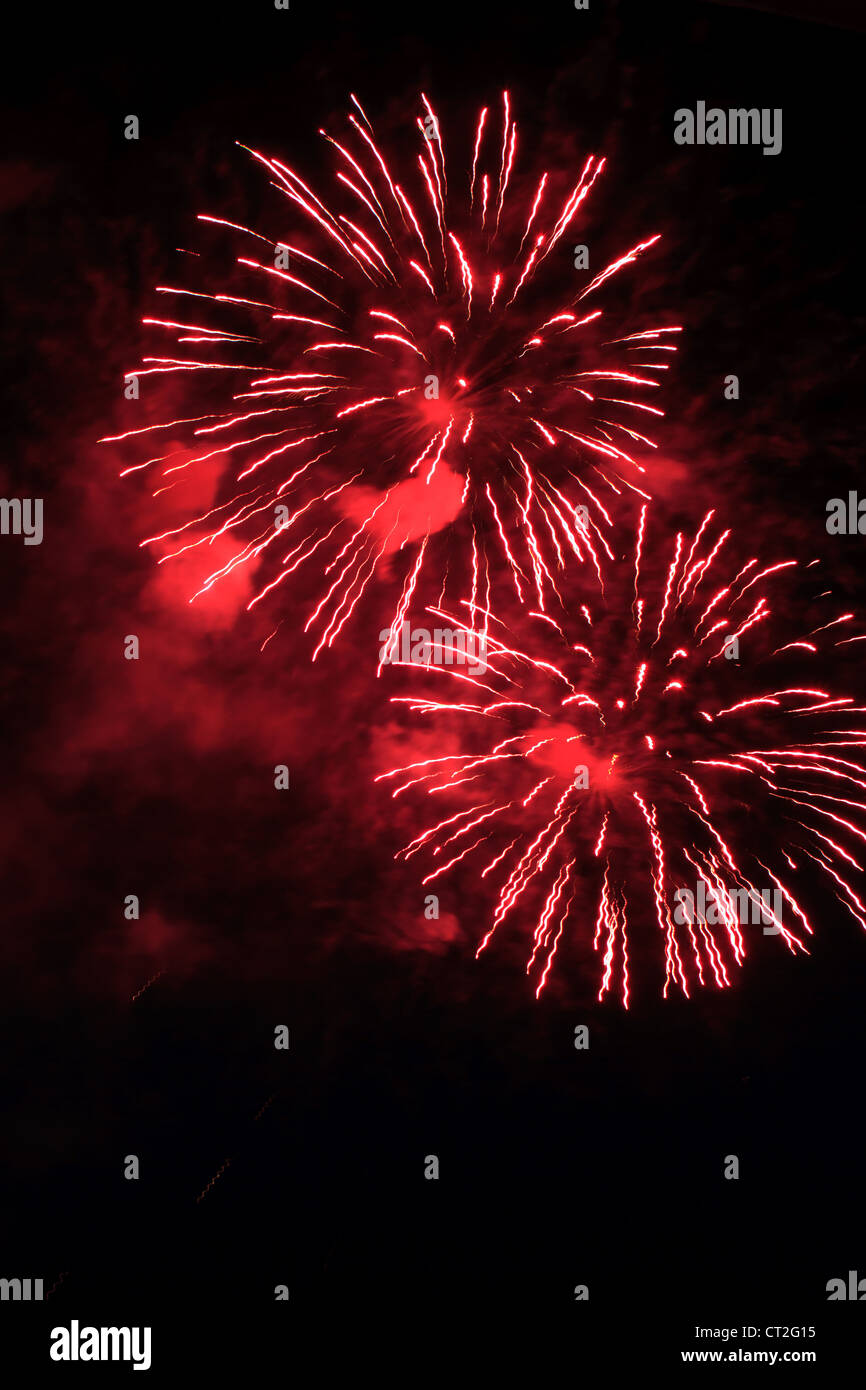 Explosion of fireworks Stock Photo - Alamy