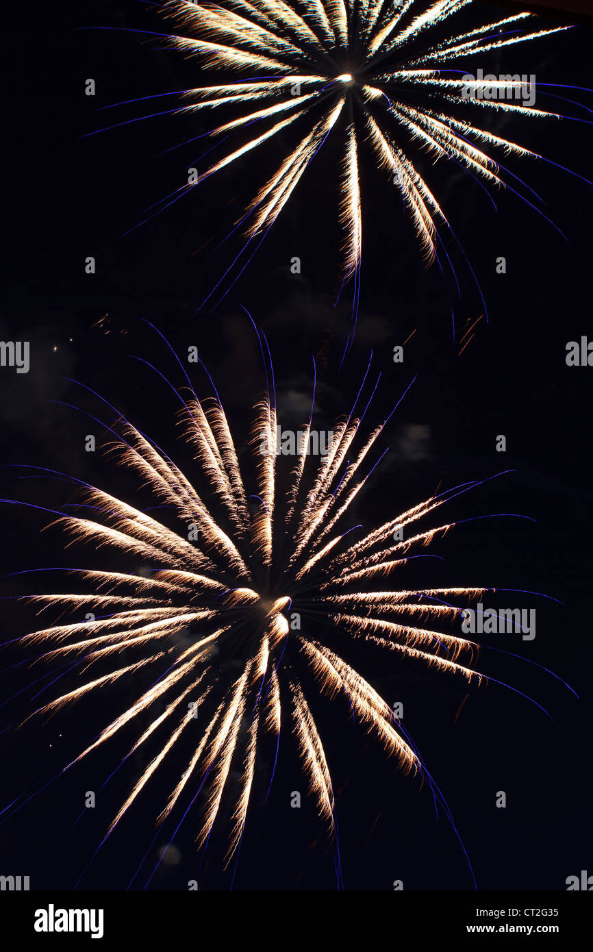 Explosion of fireworks Stock Photo - Alamy