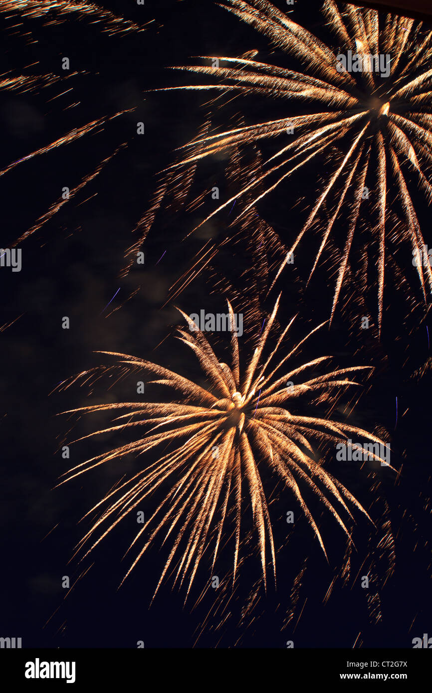 Explosion of fireworks Stock Photo - Alamy