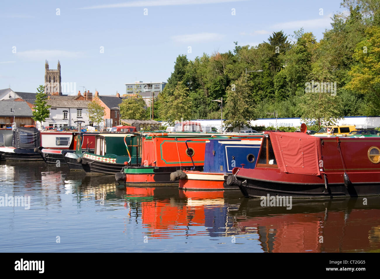 Diglis Canal Basin Worcester Worcestershire England UK Stock Photo - Alamy