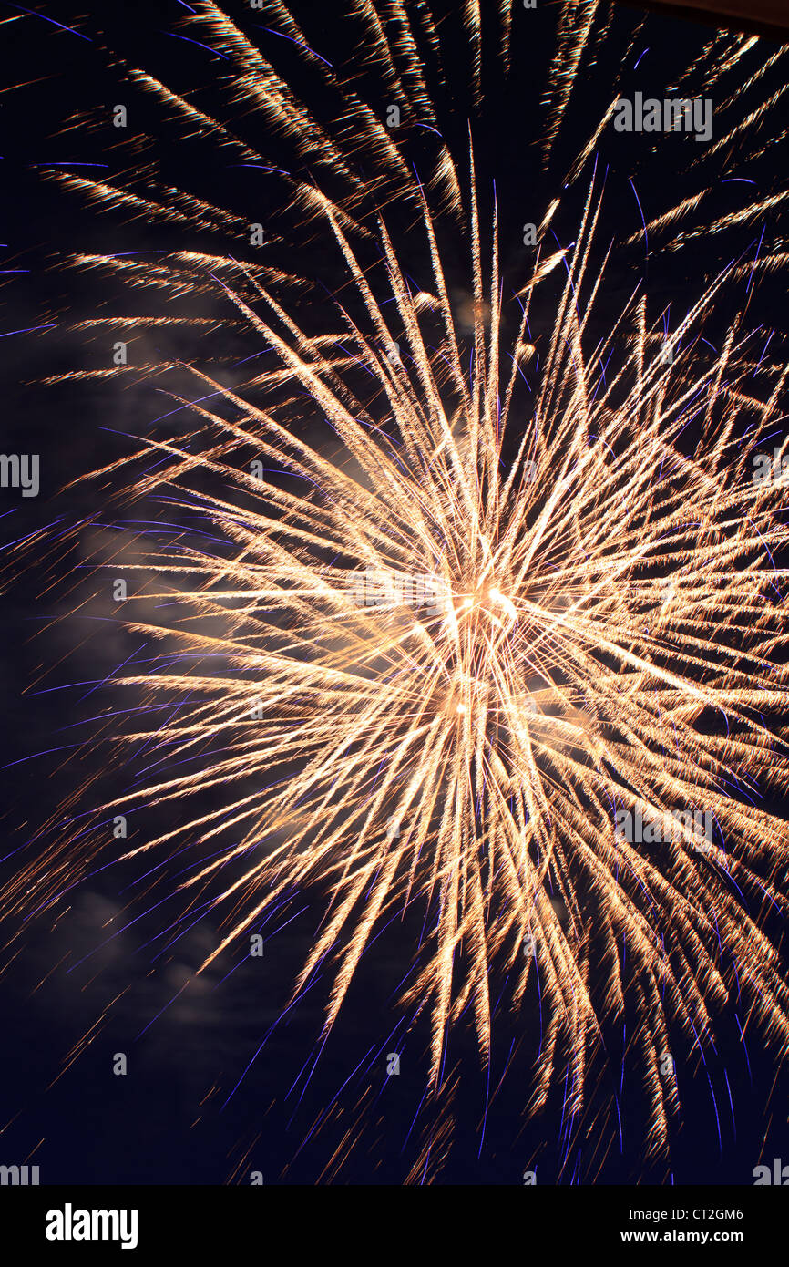 Explosion of fireworks Stock Photo - Alamy
