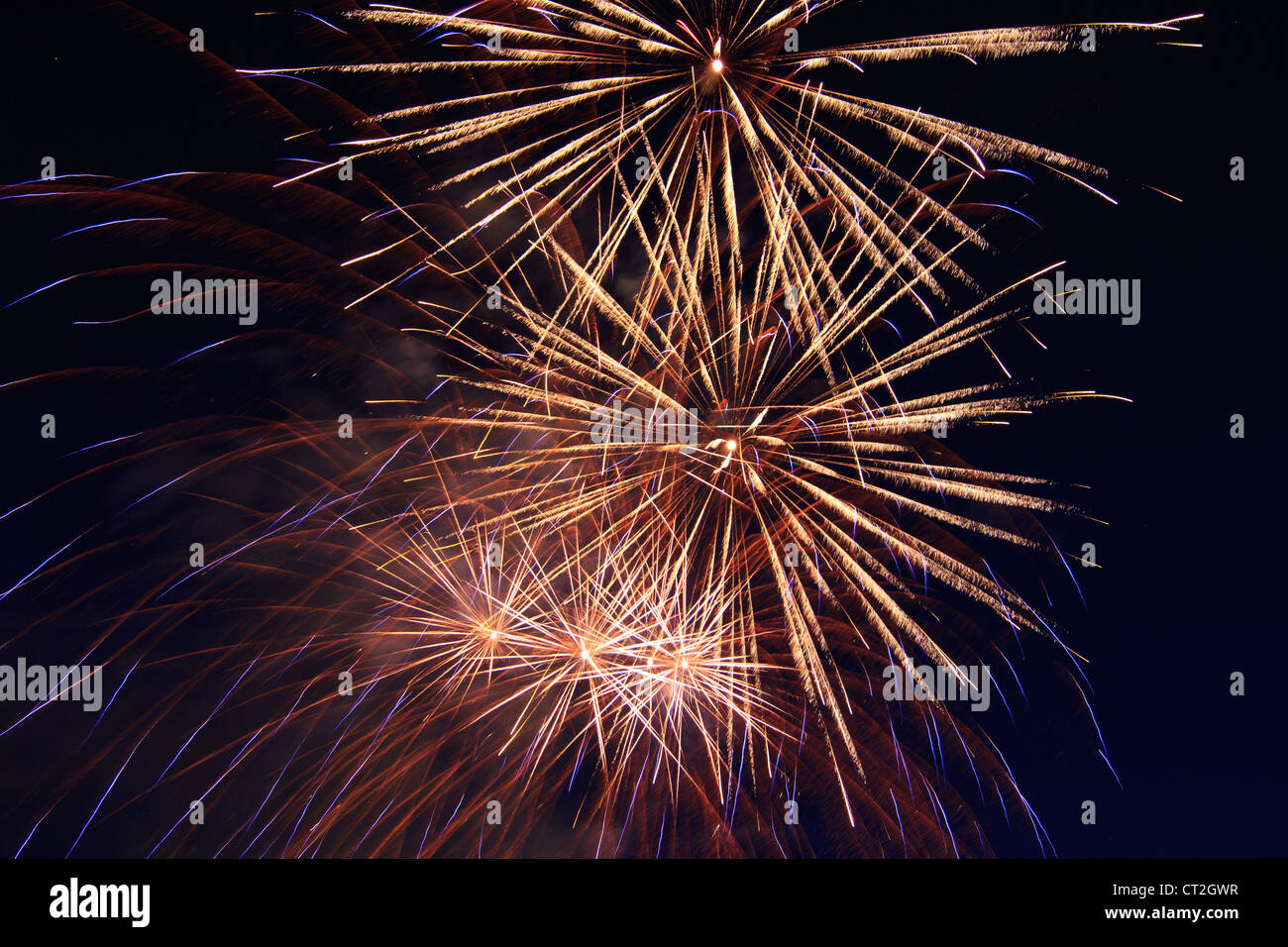 Explosion of fireworks Stock Photo - Alamy