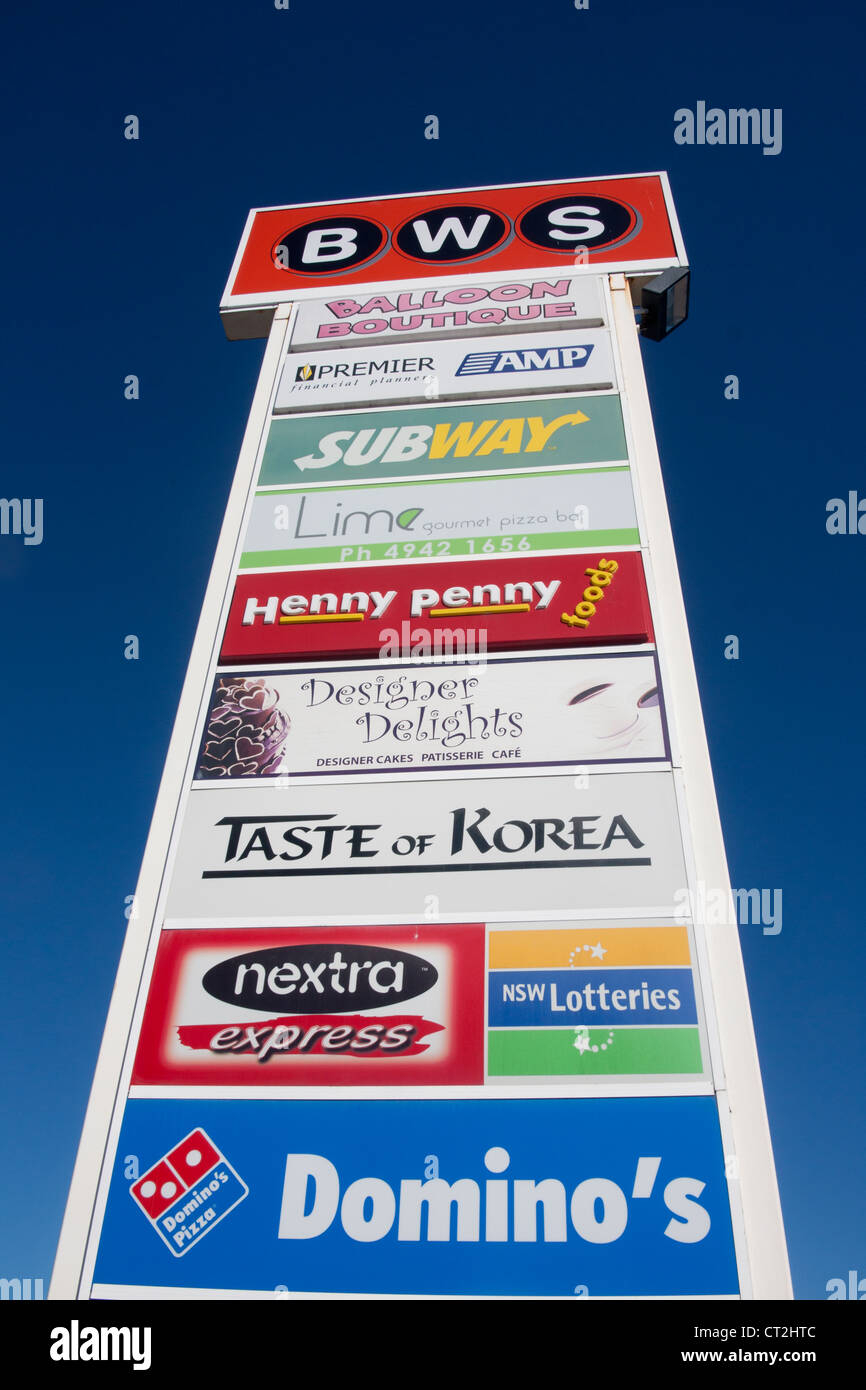 Signs at out of town shopping centre / retail park Charlestown ...