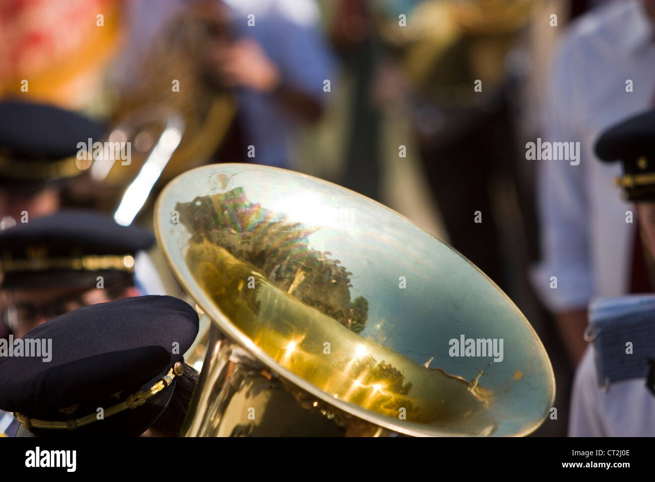 Close up man playing tuba hi-res stock photography and images - Alamy