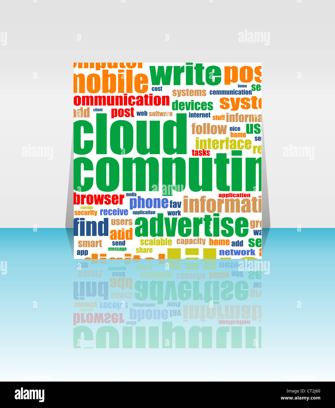 Cloud computing concept design - Flyer or Cover Design Stock Photo - Alamy