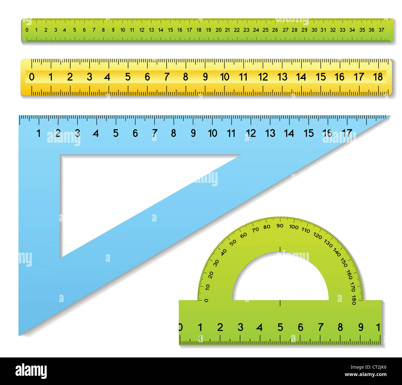 Illustration of protractor Cut Out Stock Images & Pictures - Alamy