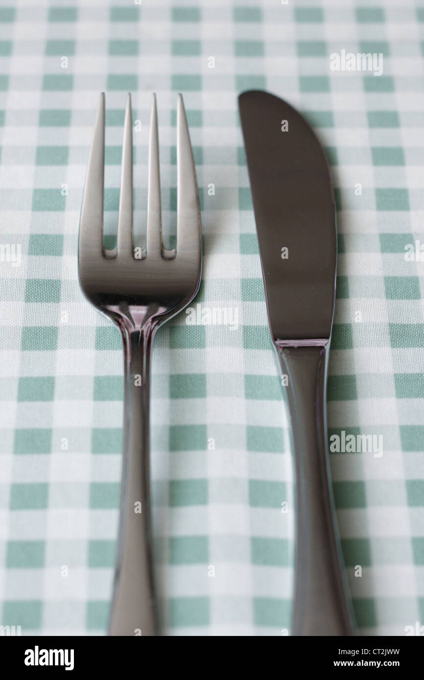 Fork and knife Stock Photo - Alamy