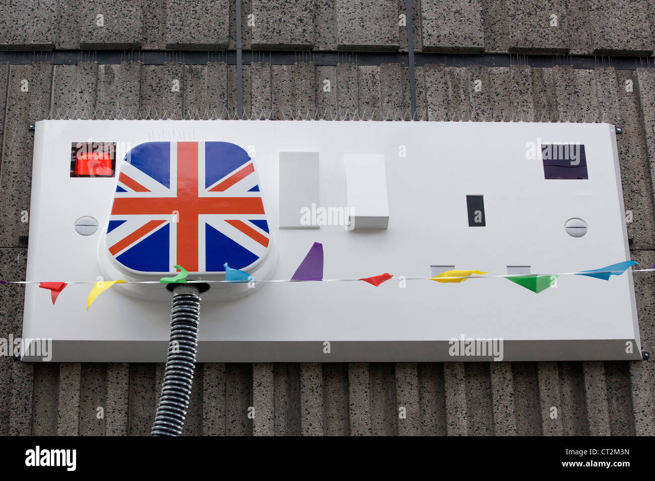 Giant wall socket and plug in Ganton street off London's Carnaby street ...