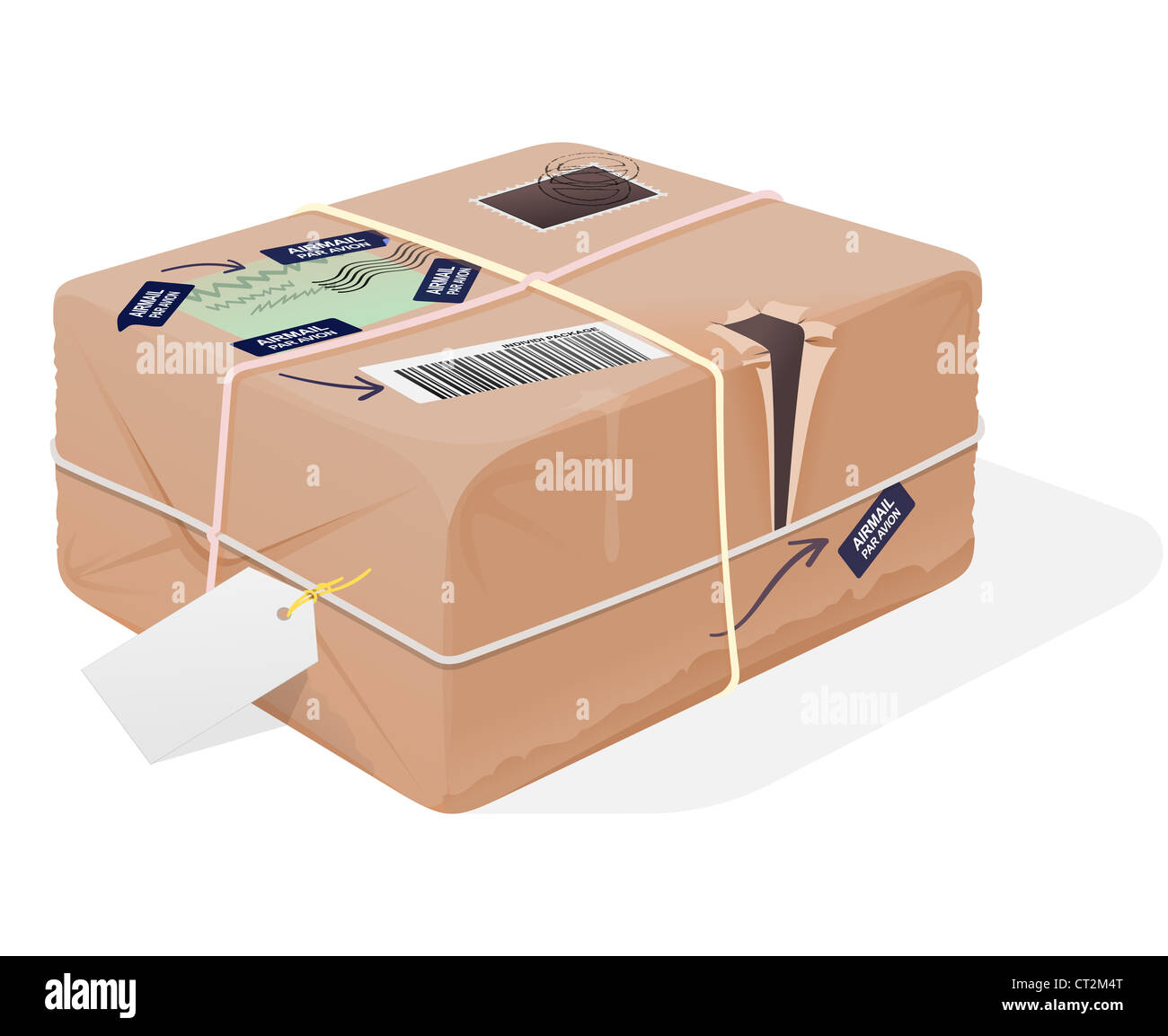 Mail Package Illustration Stock Photo - Alamy