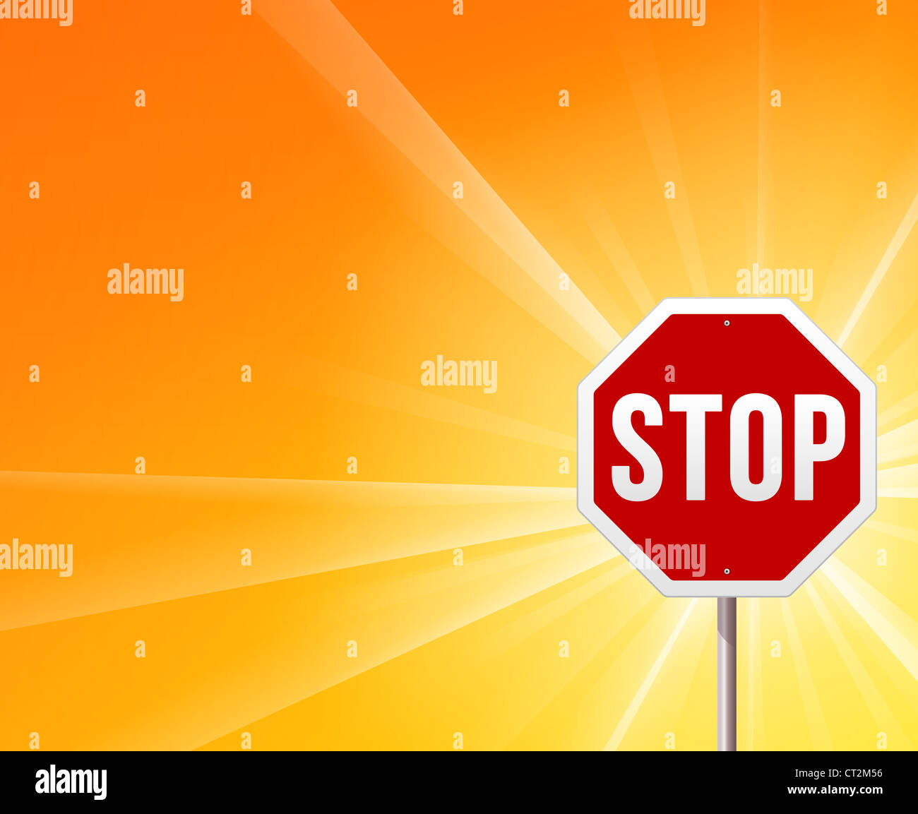 Stop Sign and Sunshine Stock Photo - Alamy