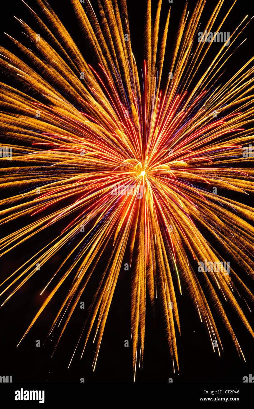 Night sky alight with celebratory fire Stock Photo - Alamy