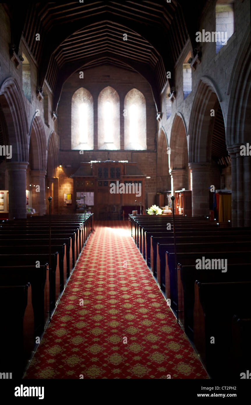 Interior of St Bees church, St Bees, Cumbria UK Stock Photo - Alamy