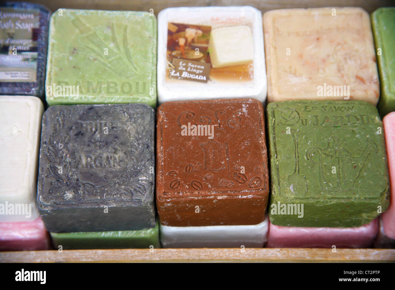 Hand made soaps for sale in France Stock Photo - Alamy
