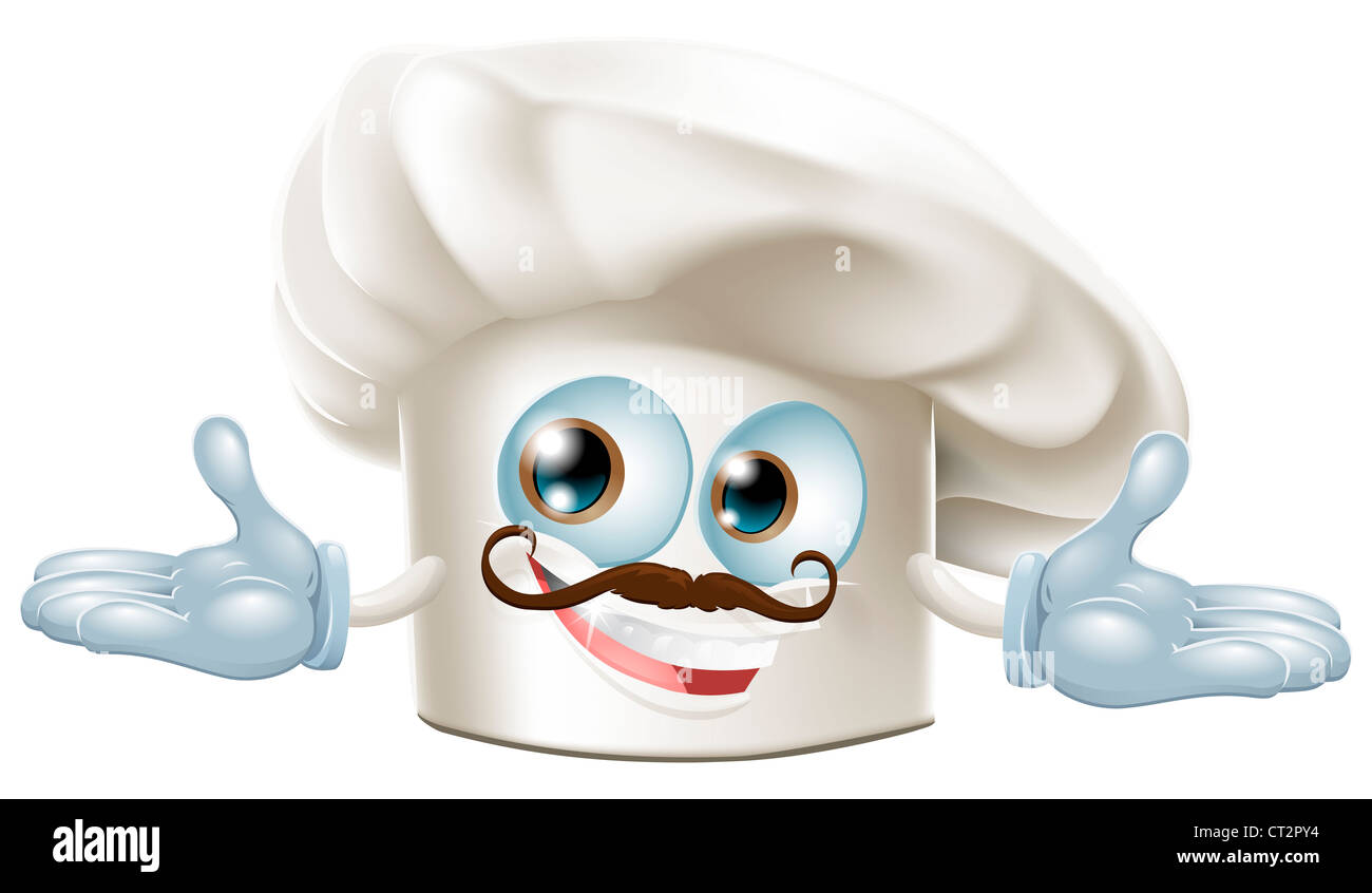 Illustration of a cute chef hat mascot Stock Photo - Alamy