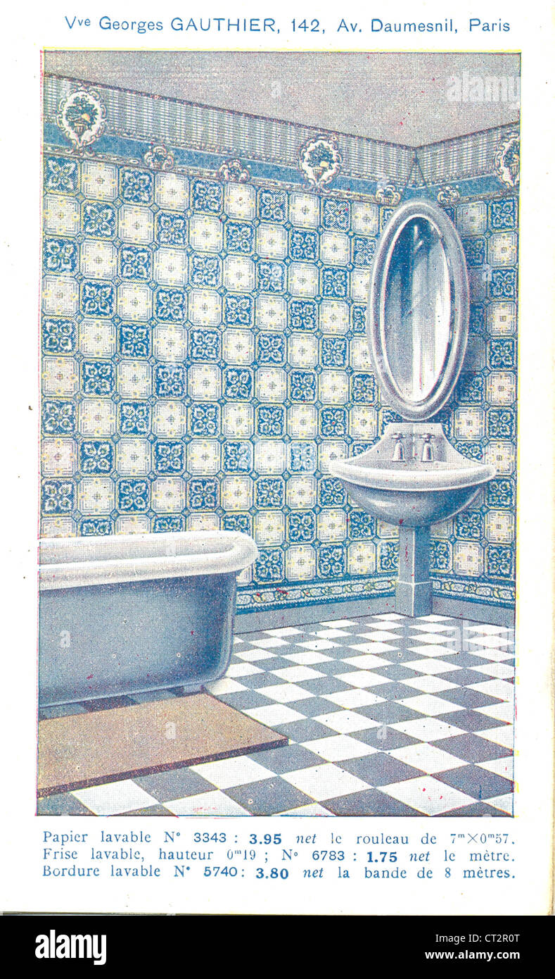 Advertising leaflet for Vve Georges Gauthier Stock Photo - Alamy