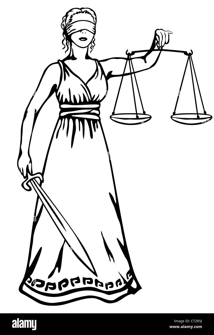 Lady justice statue blindfold Black and White Stock Photos & Images - Alamy