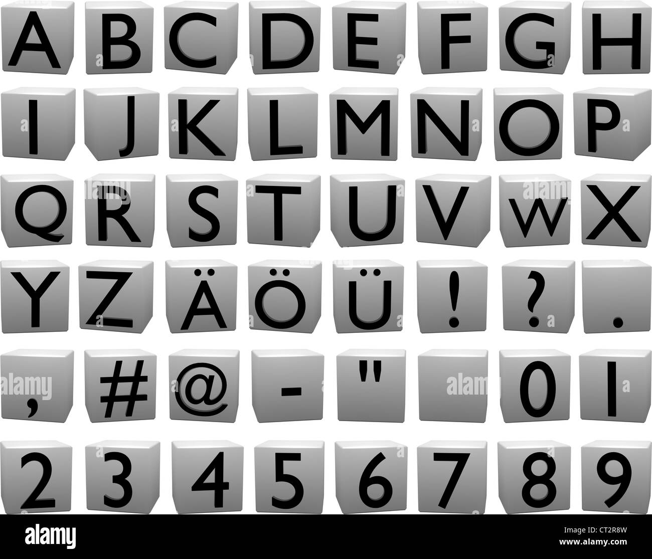 3D letters on cubes Stock Photo - Alamy