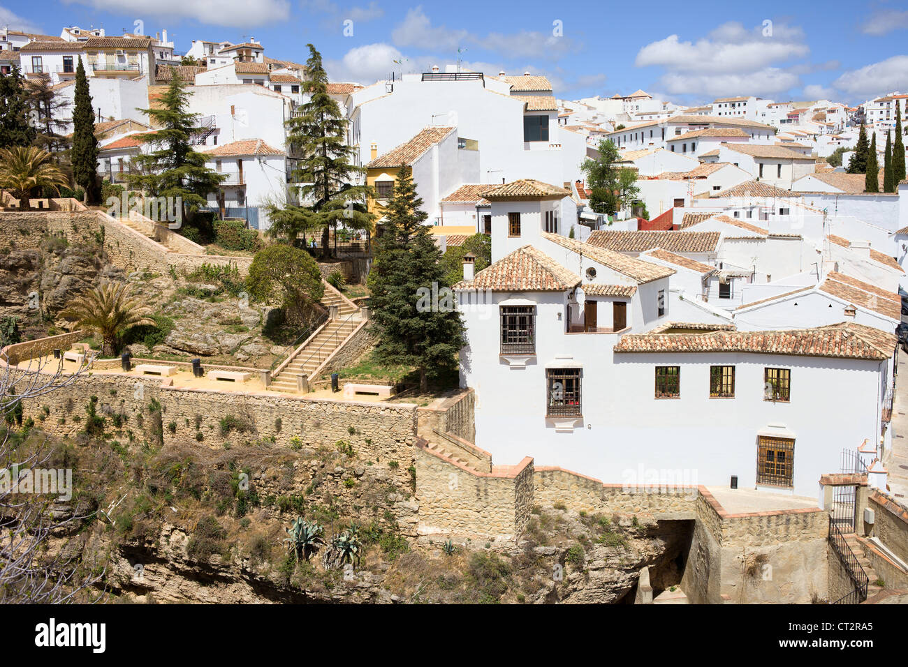 Old Town of Ronda historic architecture in Andalusia region ...