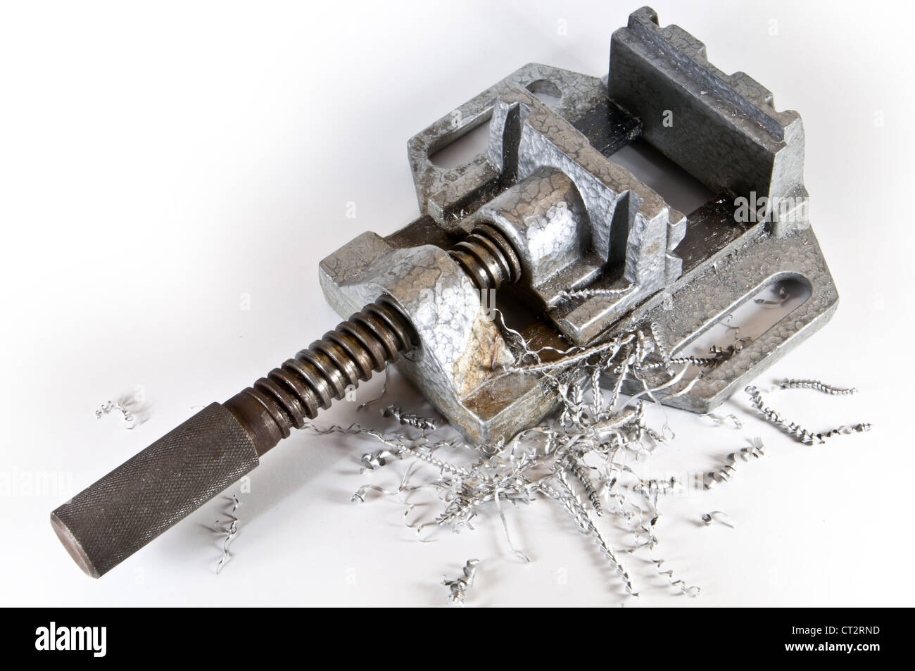 A metal vice isolated on white background Stock Photo - Alamy