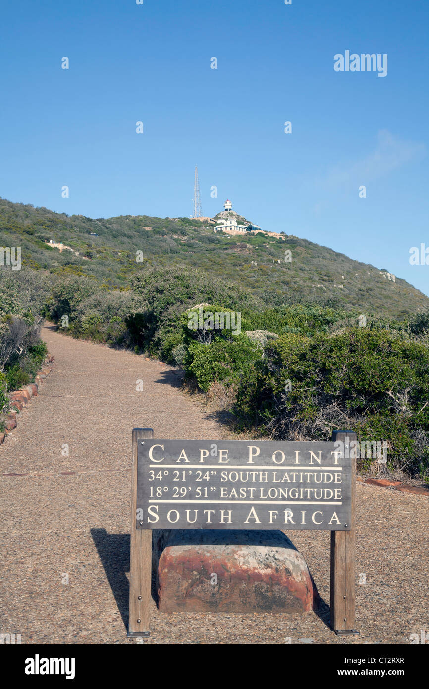 Cape Point sign leading to Cape Point Lighthouse, Table Mountain ...