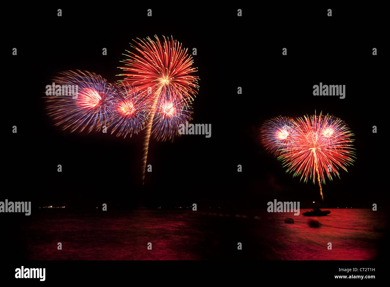 Bursts of colorful fireworks Stock Photo - Alamy