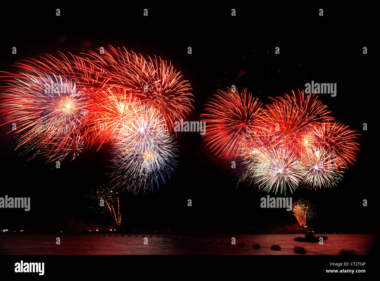 Bursts of colorful fireworks Stock Photo - Alamy