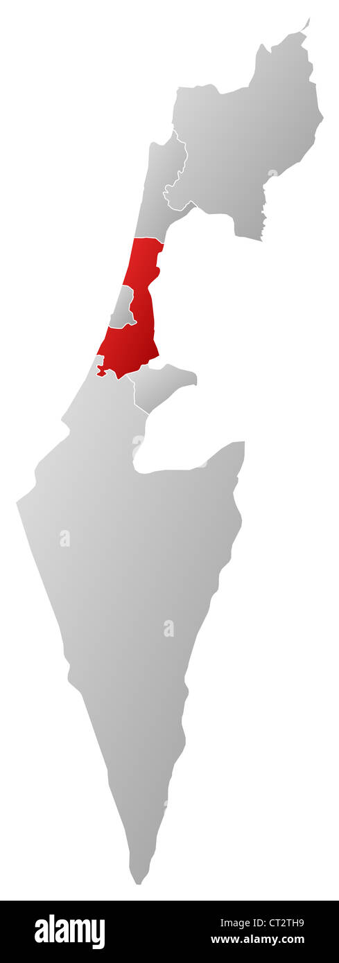 Political map of Israel with the several districts where Central ...