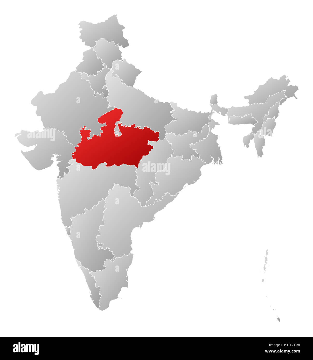 Map of madhya pradesh High Resolution Stock Photography and Images - Alamy