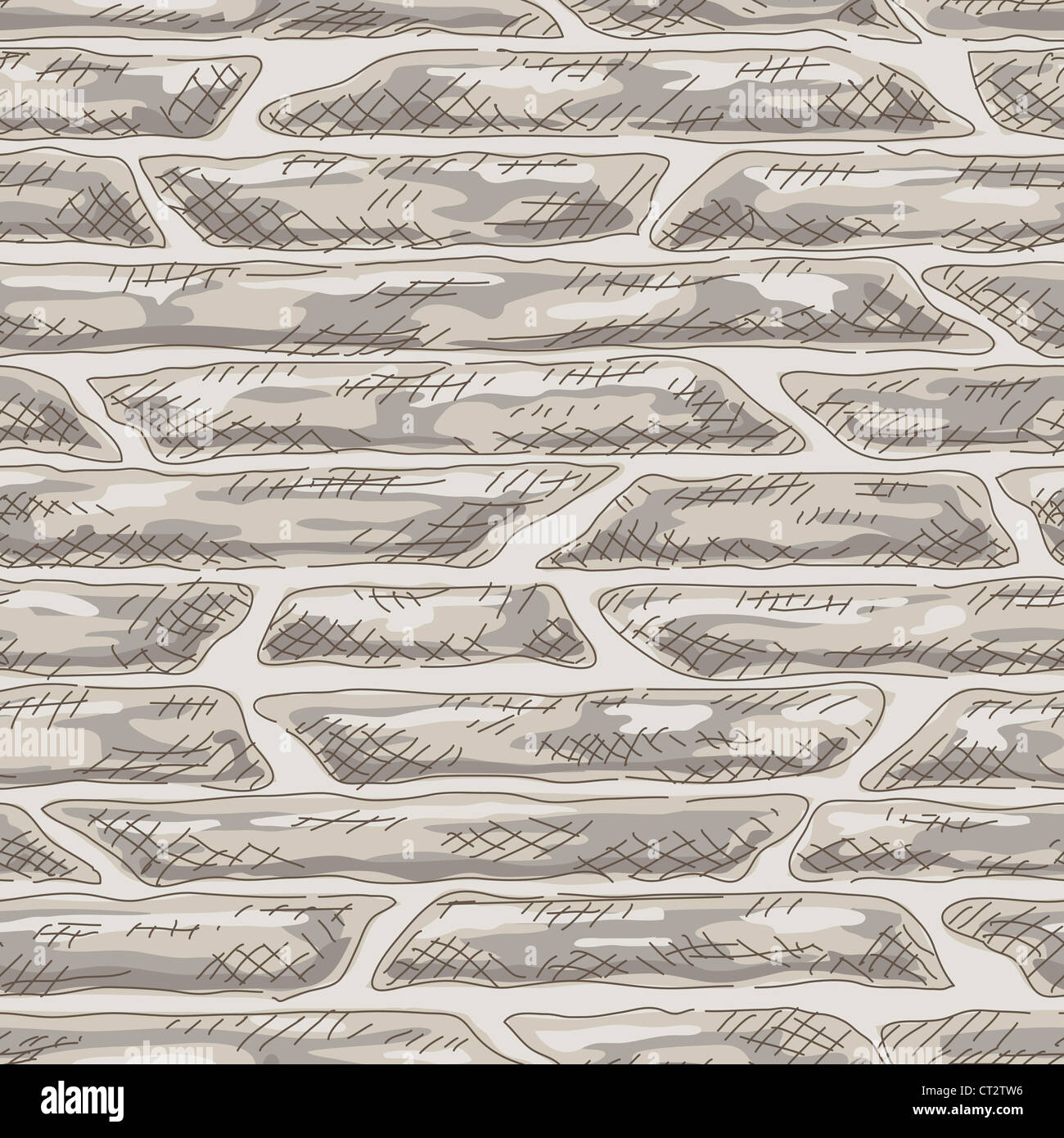 Seamless stone wall. Vector background. Hand-drawing Stock Photo - Alamy
