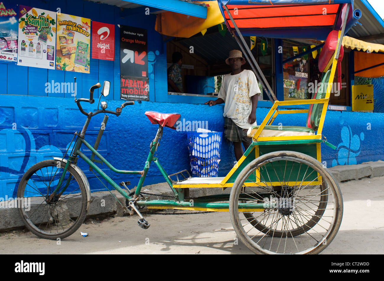 Pousse-pousse, Tamatave, Madagascar Stock Photo - Alamy