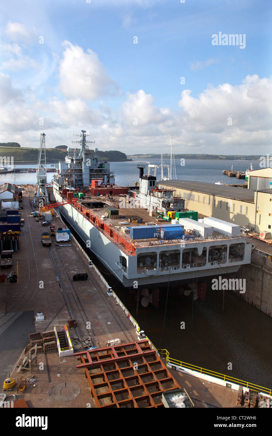 Ship in Dry Dock Stock Photo - Alamy